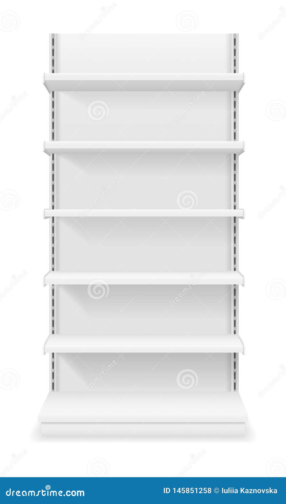 Shelving Rack for Store Trading Empty Template for Design Stock Vector ...