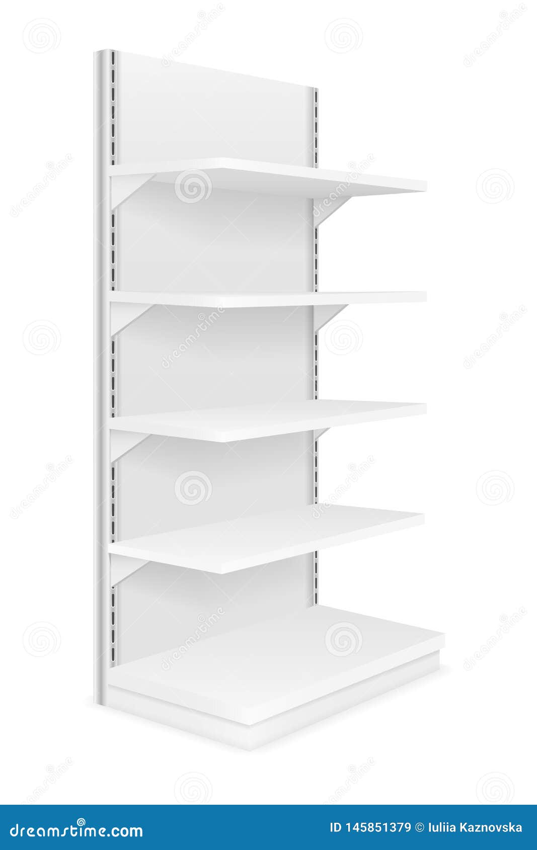 Shelving Rack for Store Trading Empty Template for Design Stock Vector ...