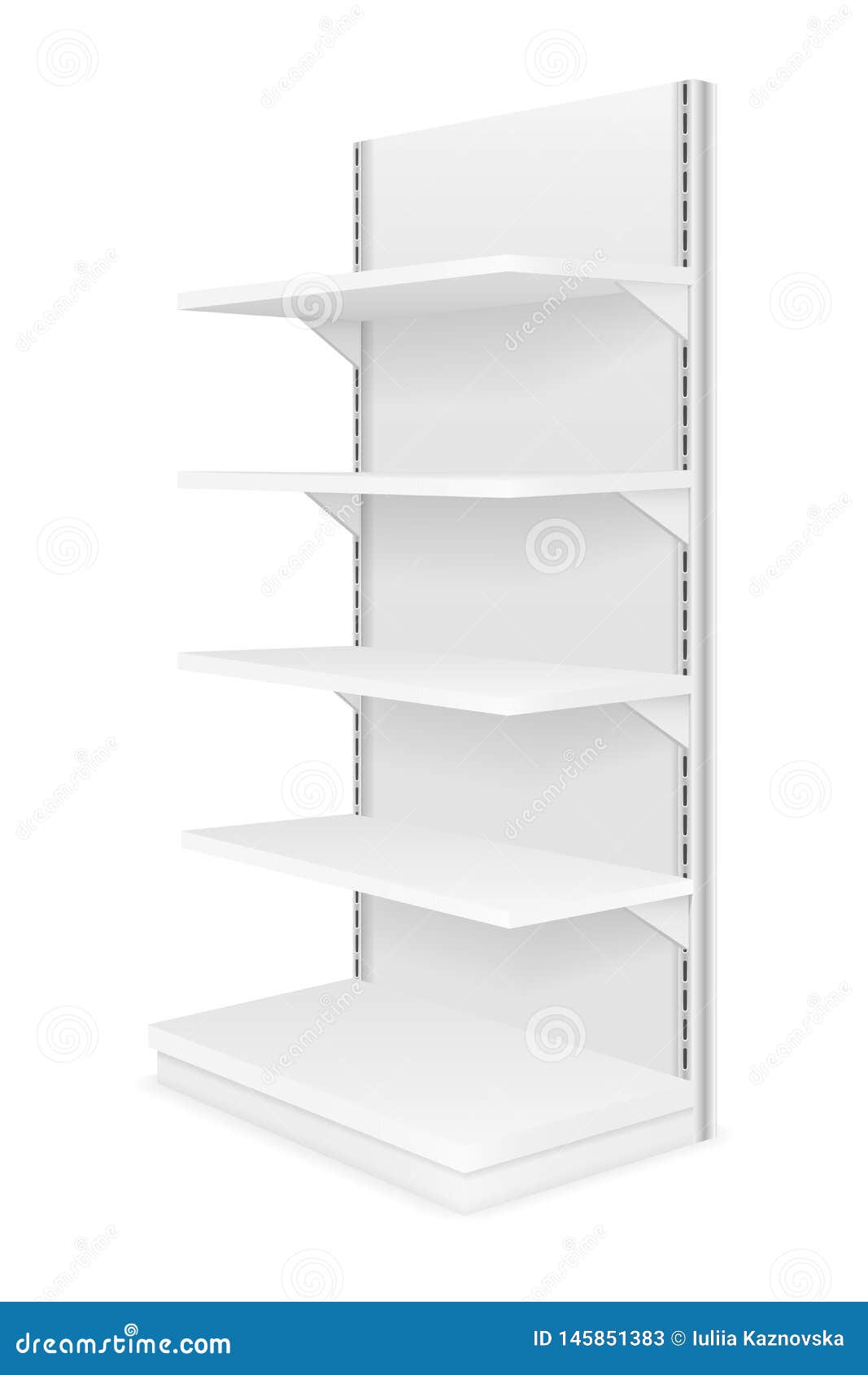 Shelving Rack for Store Trading Empty Template for Design Stock Vector ...
