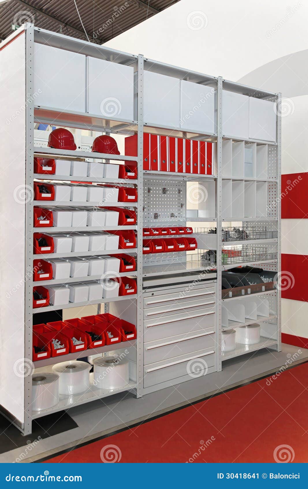 Shelving and racks stock image. Image of white, goods - 30418641