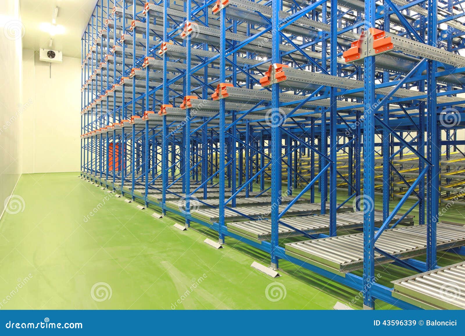Shelving system warehouse stock image. Image of storage - 43596339