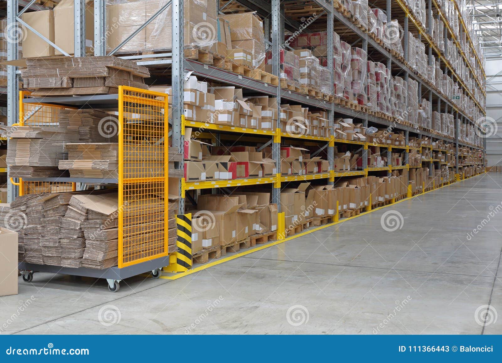 Shelving System Warehouse stock image. Image of industry - 111366443