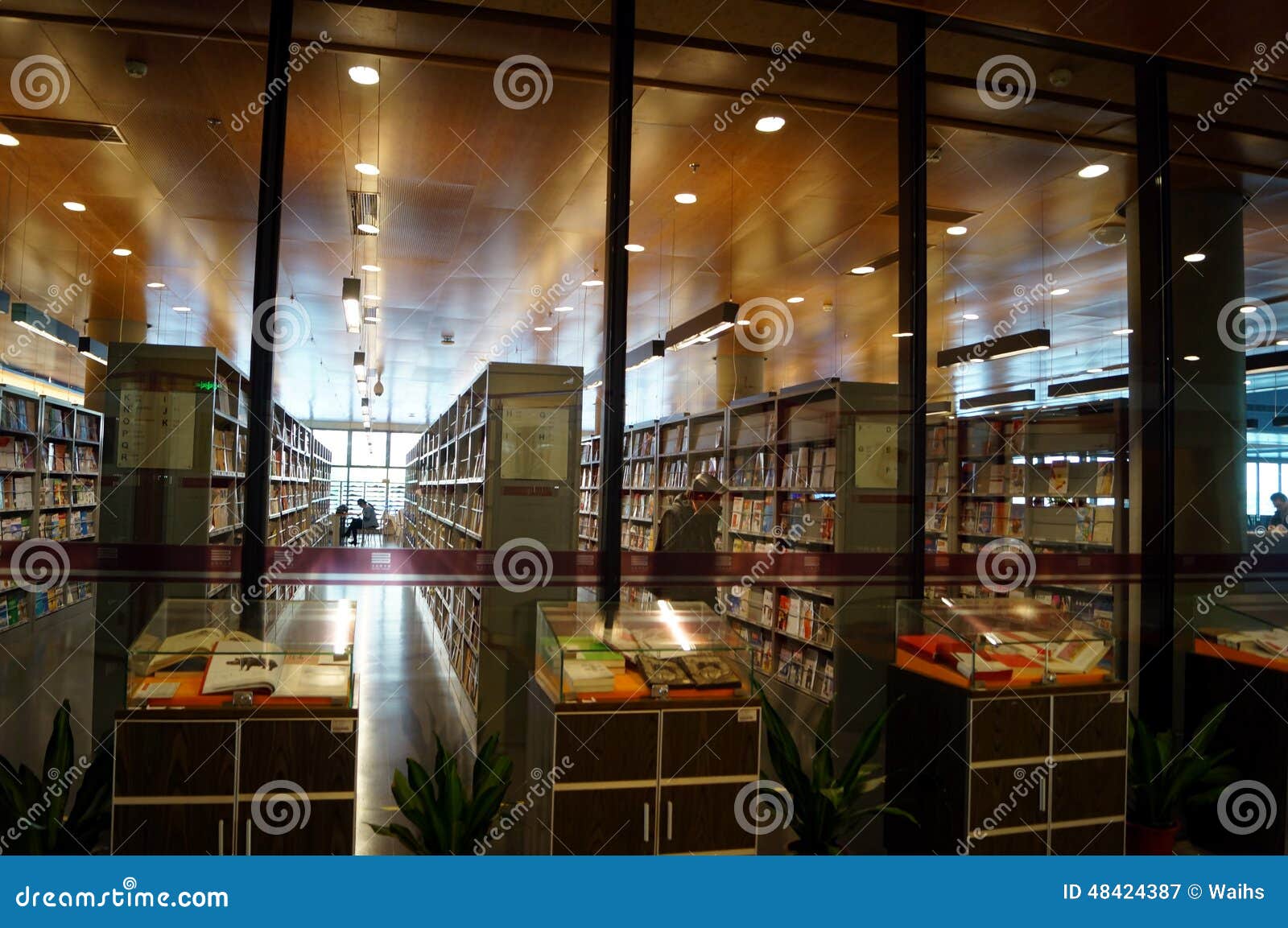 Shenzhen, China: Baoan Library Interior Landscape Editorial Photography ...