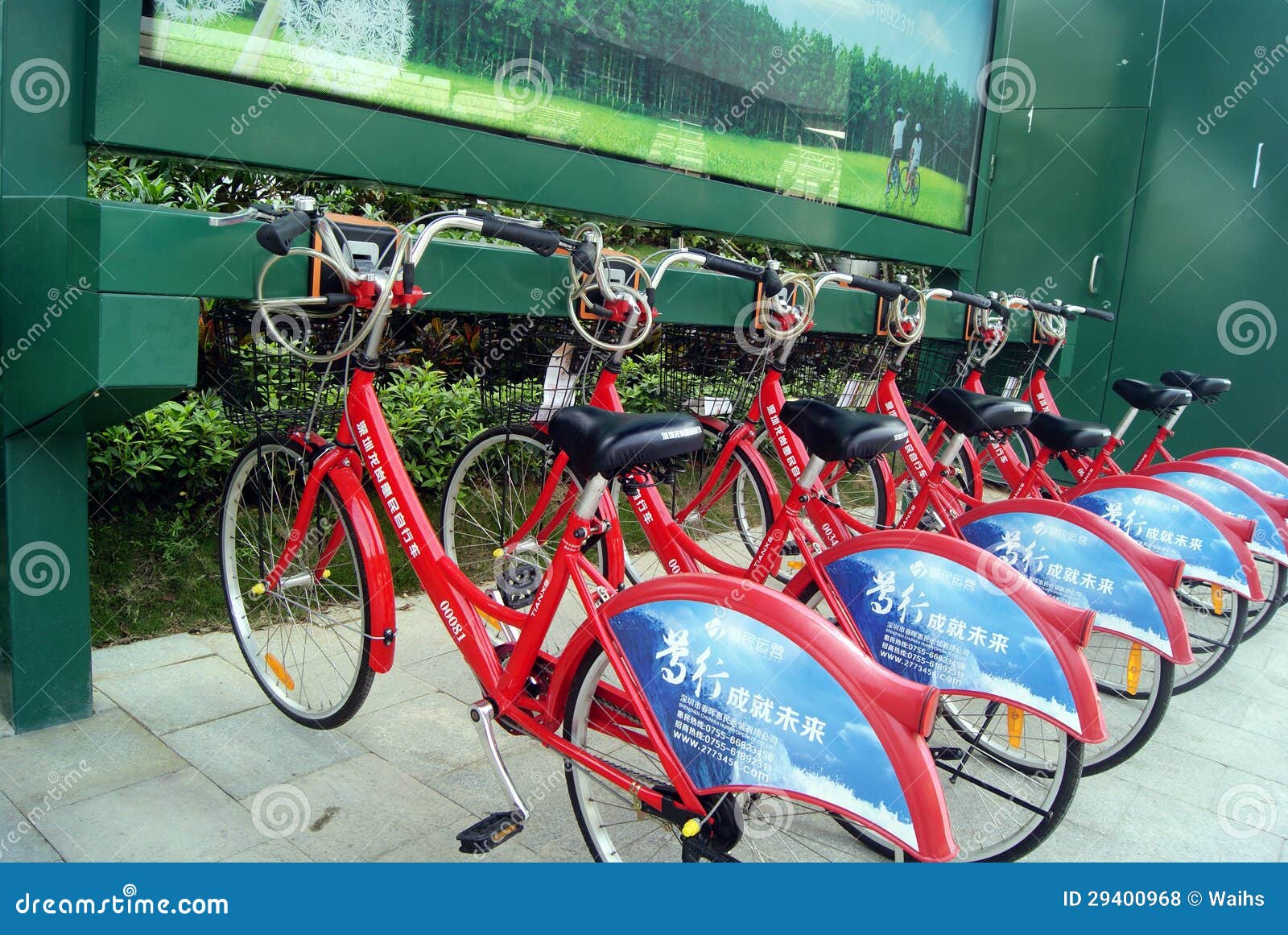 Shenzhen China: Bike Rental Editorial Stock Photo - Image of outdoor ...