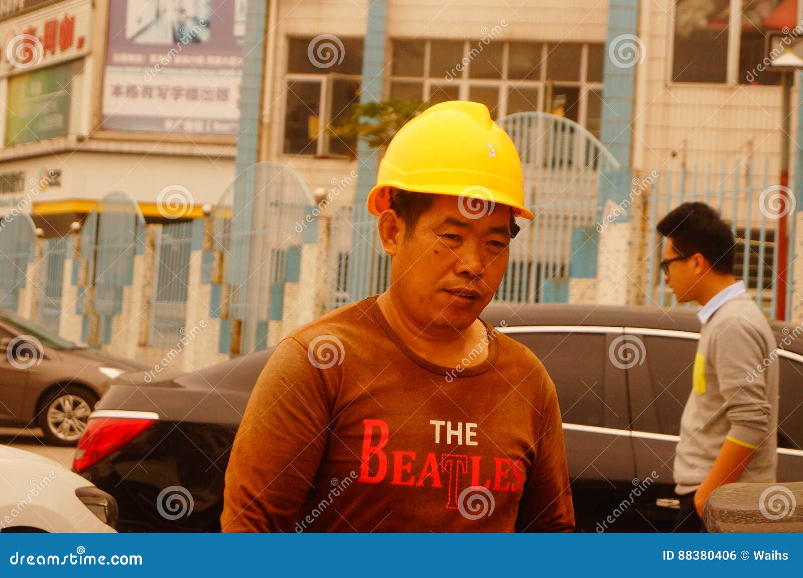 Shenzhen, China: Construction Workers Editorial Photo - Image of time ...