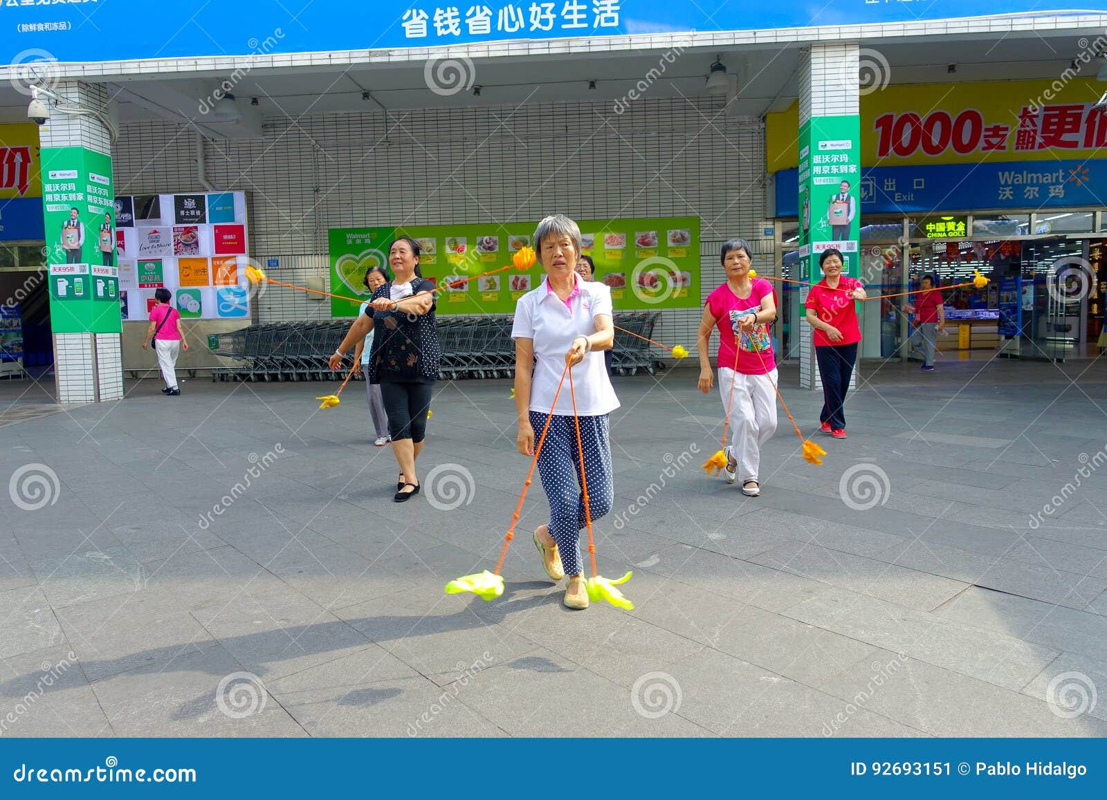 SHENZHEN, CHINA- MAY 11, 2017: an Unidentified Old People are Training ...