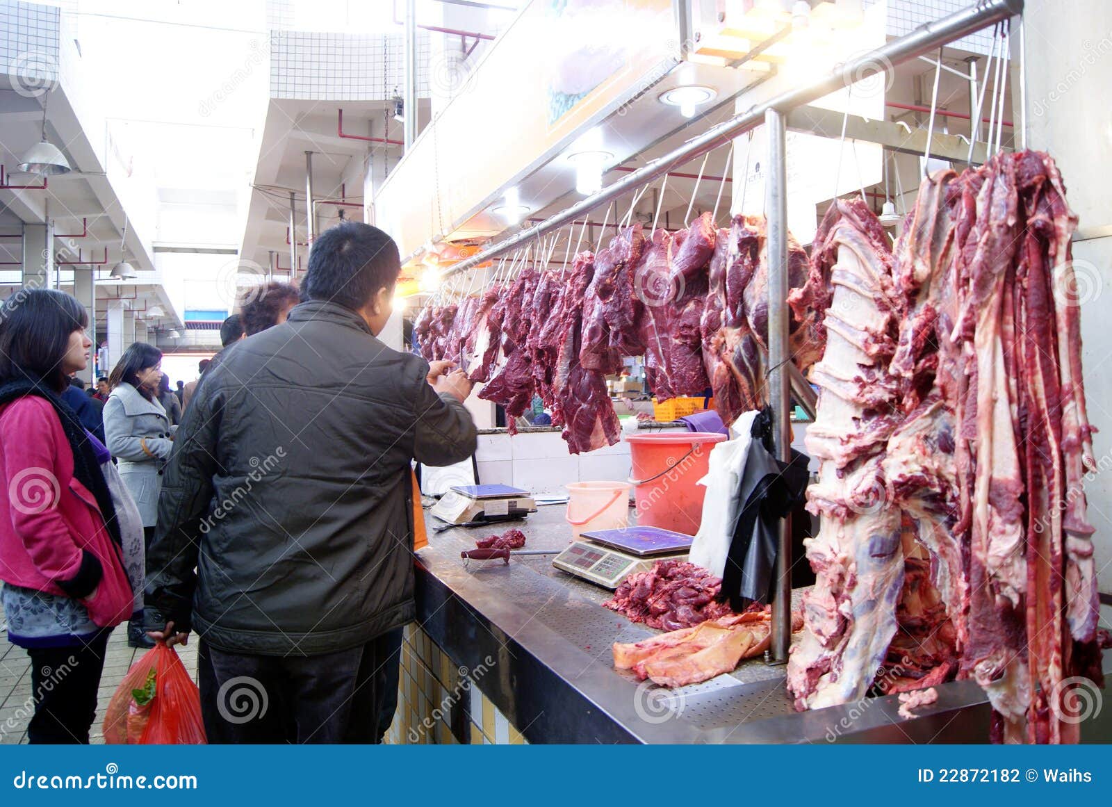 Shenzhen China: Meat Market Editorial Photography - Image of stall ...