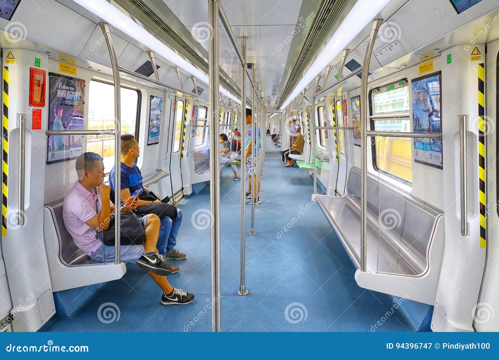 Shenzhen, China Metro Train Interior Editorial Photography - Image of ...