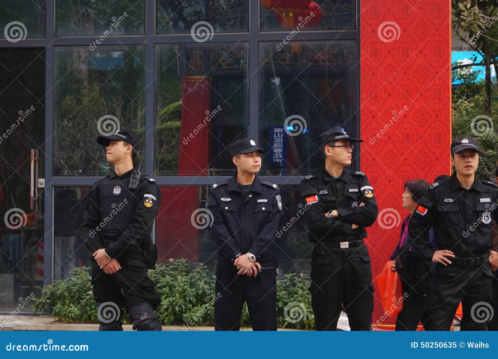 Shenzhen, China: Security Guard Editorial Image - Image of construction ...