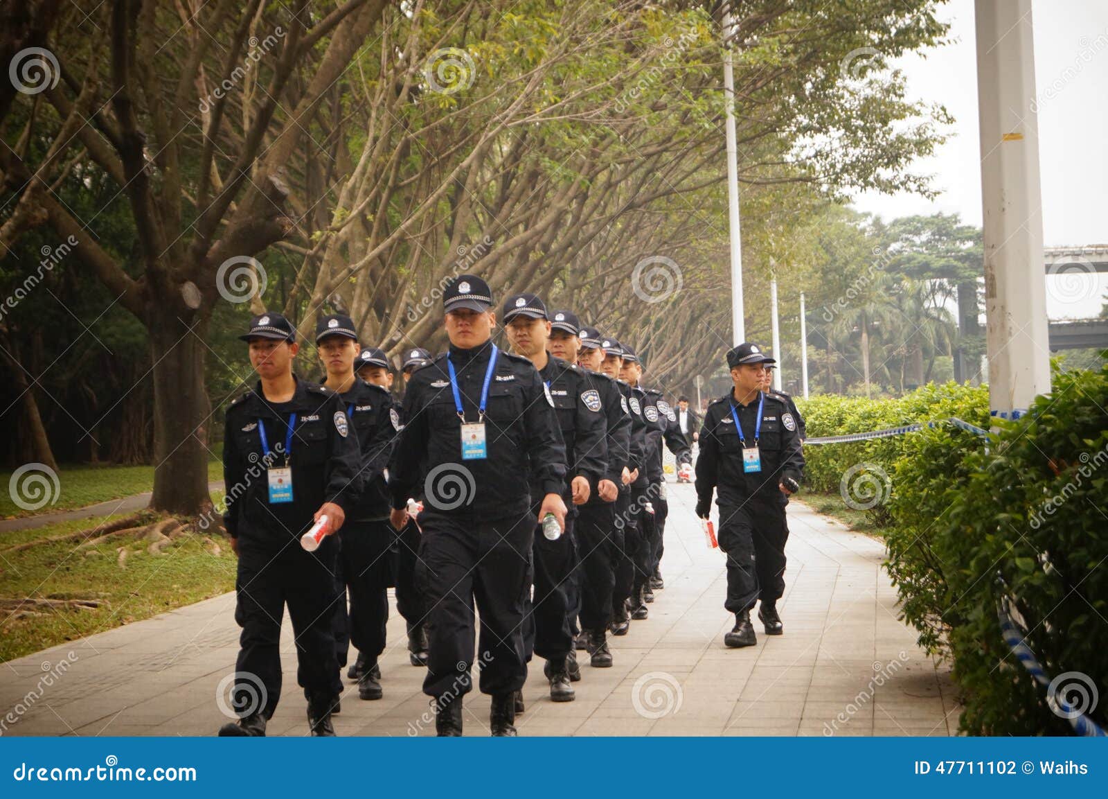 Shenzhen, China: Security Guards on Duty Editorial Photography - Image ...