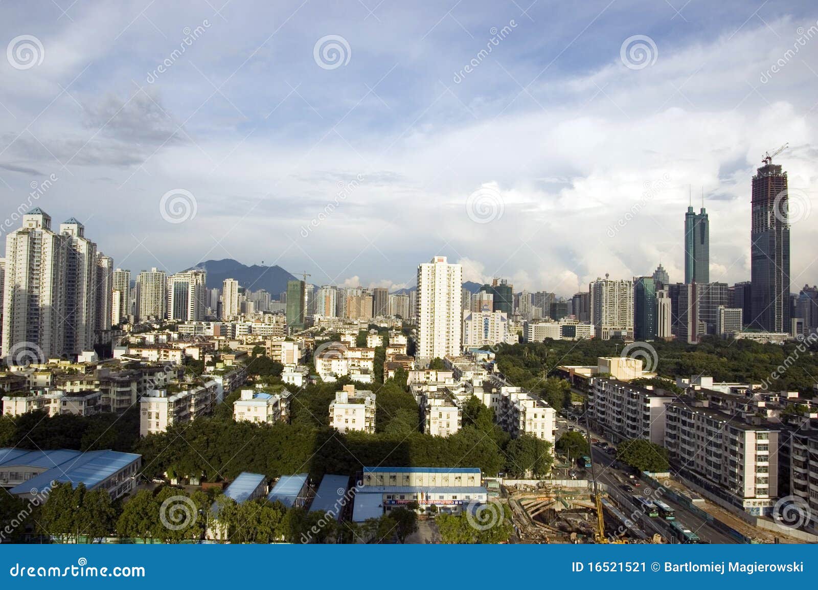 Shenzhen Cityscape, Luohu District Editorial Photo - Image of high ...