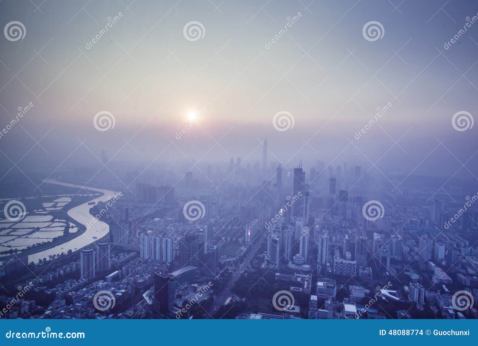Shenzhen View from Above editorial stock image. Image of landscape ...