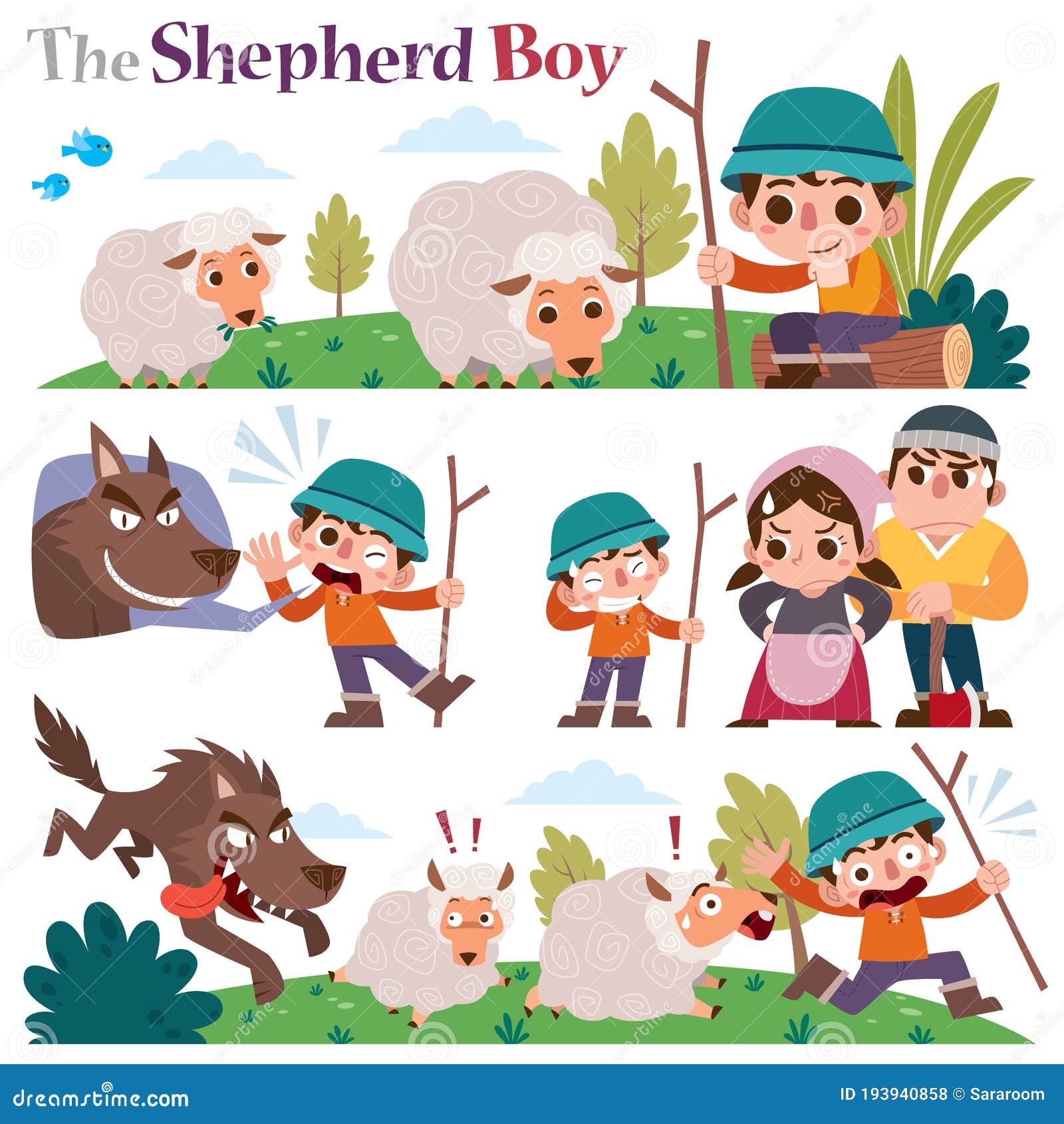 Shepherd Cartoon Colored Clipart Illustration | CartoonDealer.com ...
