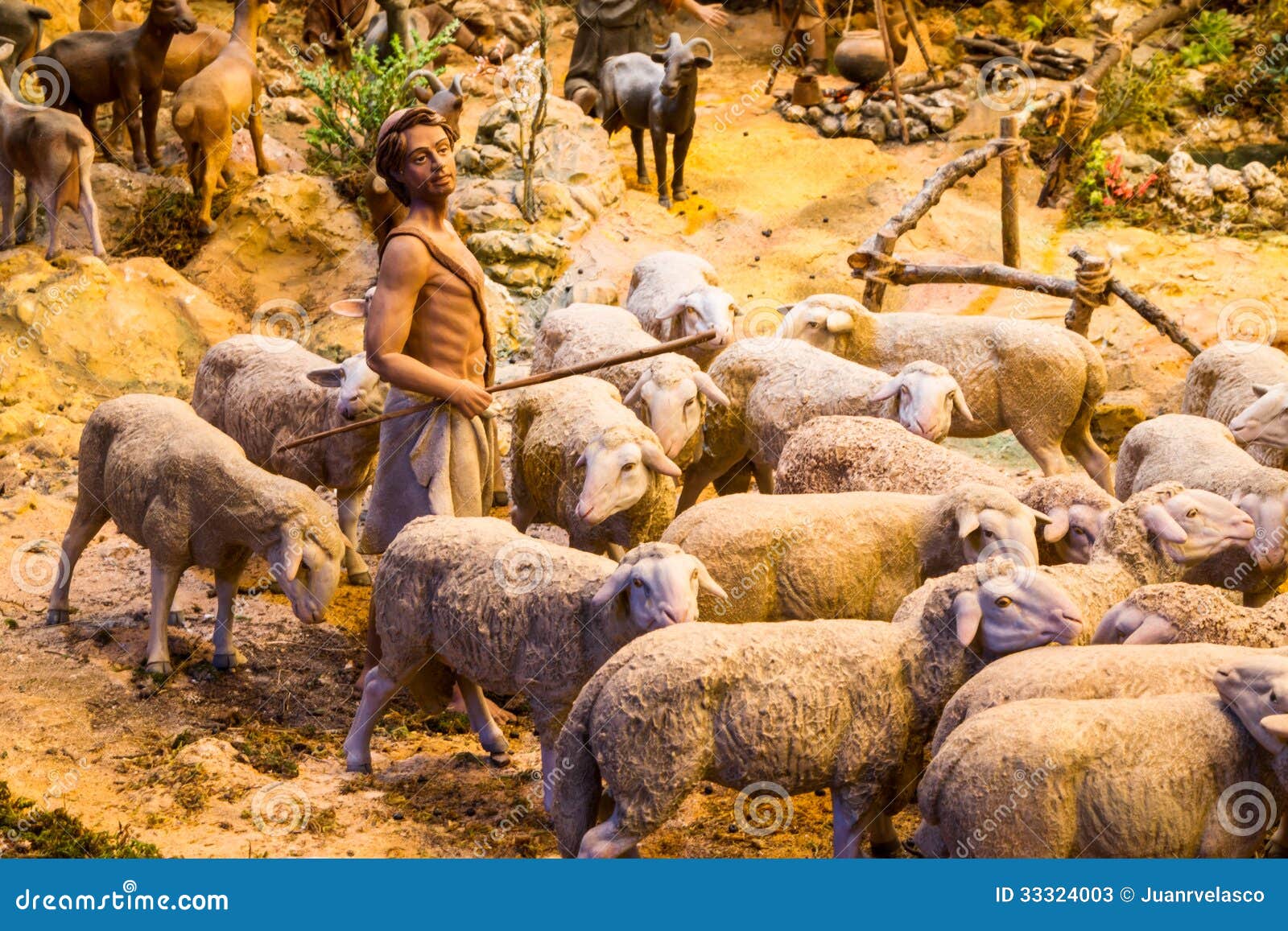 Shepherd With A Herd Of Sheep Royalty-Free Stock Photo | CartoonDealer ...