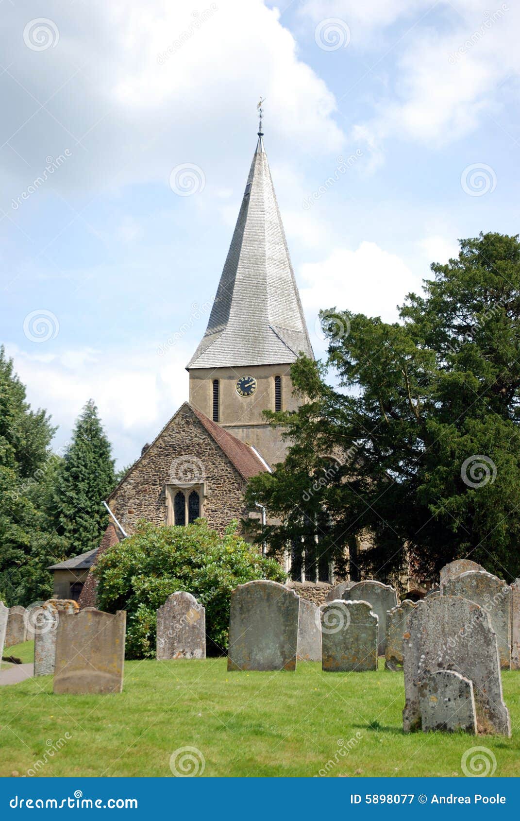 Shere Church, Surrey stock image. Image of english, church - 5898077
