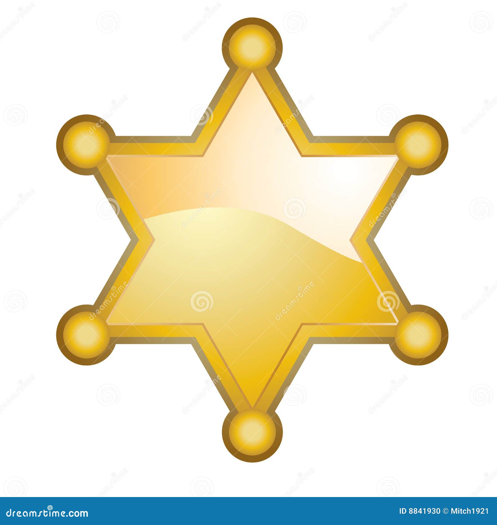 Sheriff badge stock vector. Illustration of gold, icon - 8841930