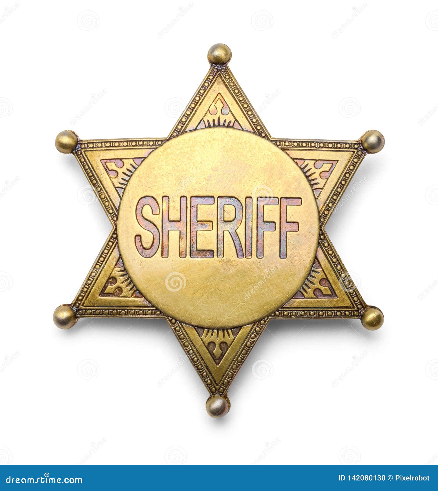 Sheriff Badge stock photo. Image of cowboy, west, star - 142080130