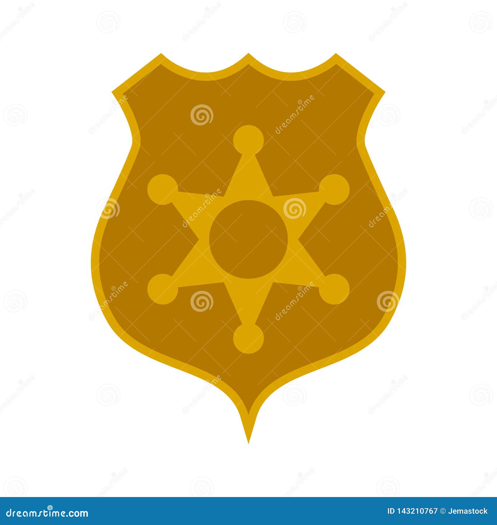 Sheriff badge symbol stock vector. Illustration of deputy - 143210767
