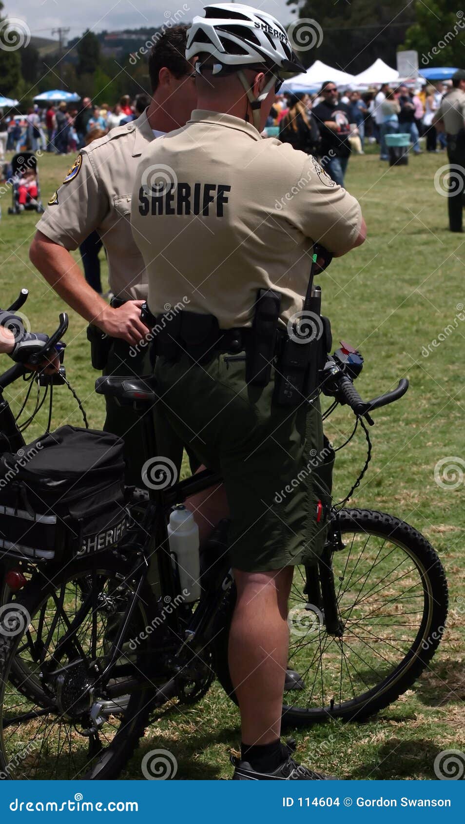 Sheriff on bikes stock photo. Image of protection, protect - 114604