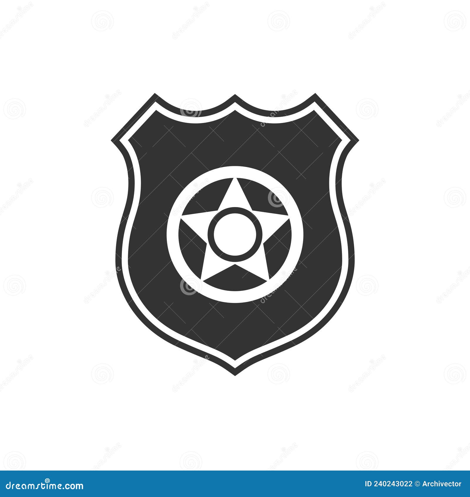 Sheriff Emblem Isolated on White Background Stock Vector - Illustration ...