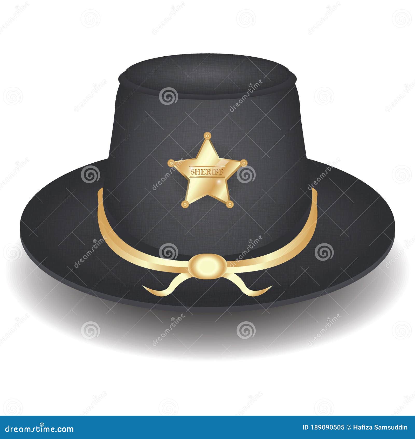Sheriff Hat. Vector Illustration Decorative Design Stock Vector ...