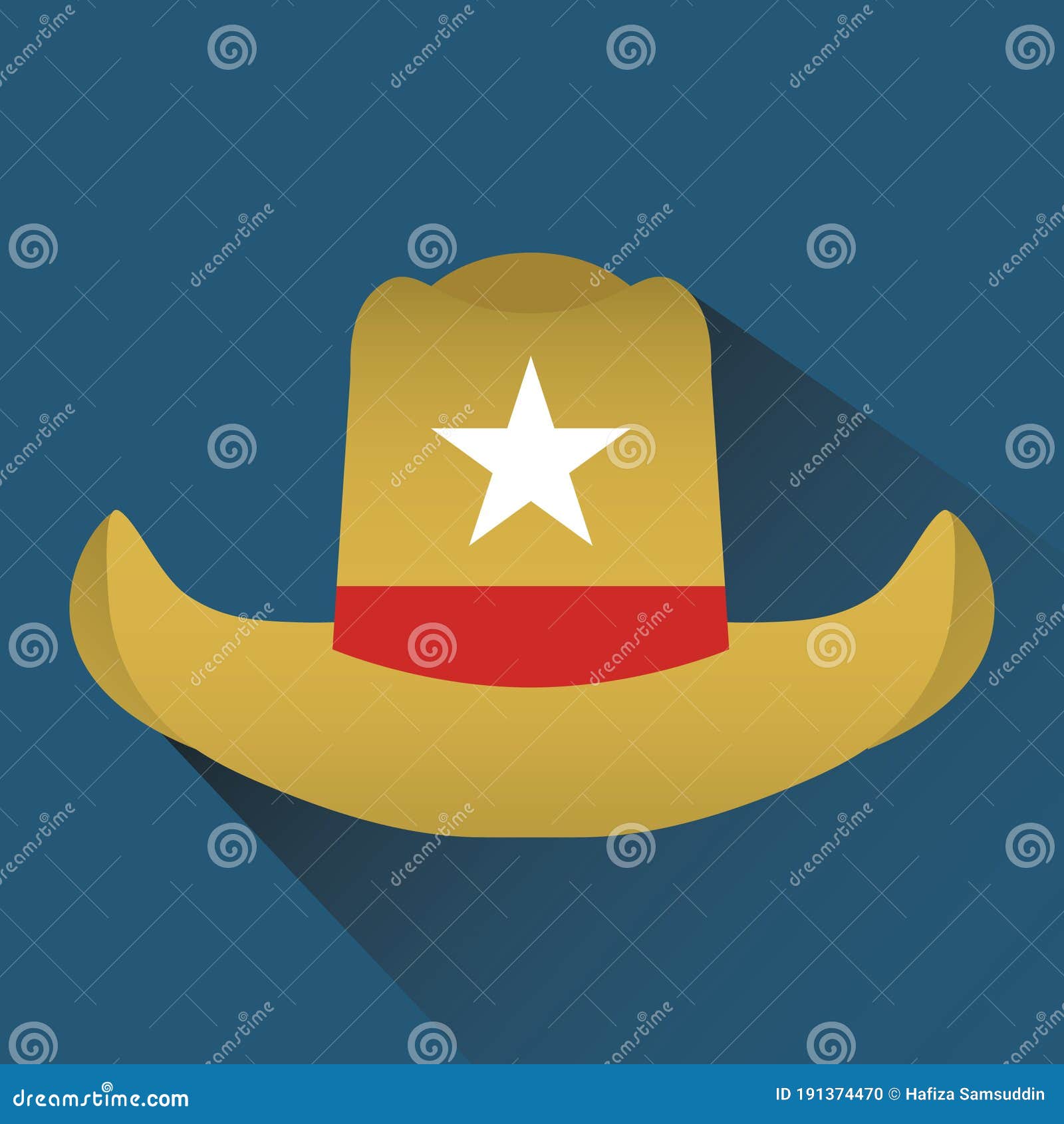 Sheriff Hat. Vector Illustration Decorative Design Stock Vector ...