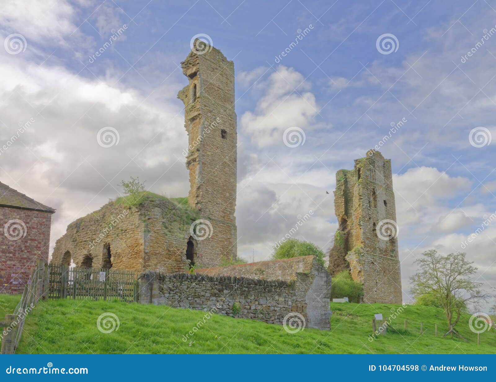 Sheriff Hutton Castle, Nord-Yorkshire, England Stockfoto - Bild von ...