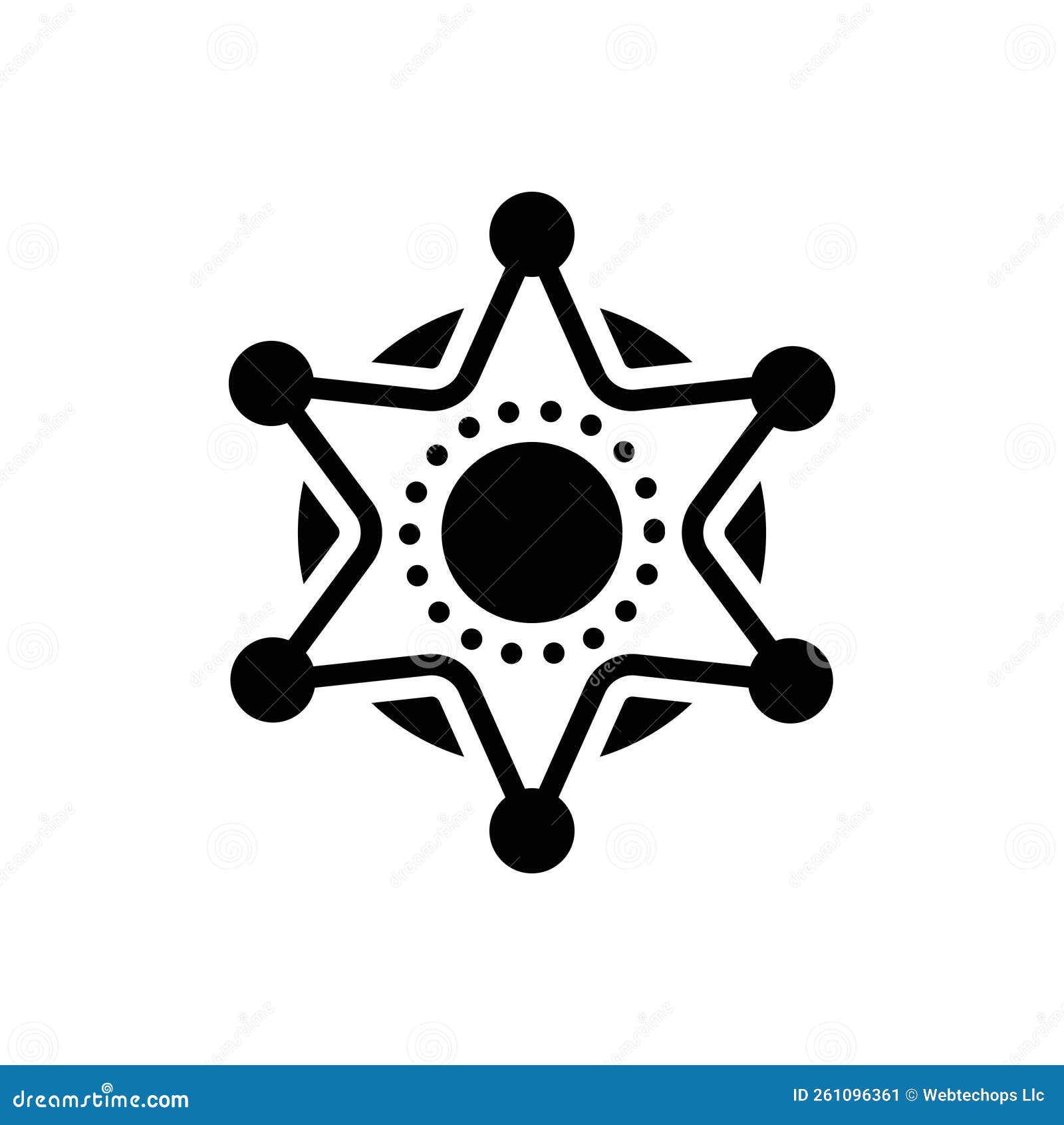 Black Solid Icon for Sheriff, Authority and Badge Stock Vector - Illustration of ...