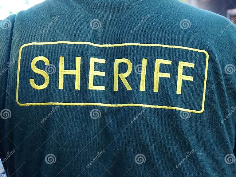 Sheriff Jacket stock image. Image of police, security, concert - 335817