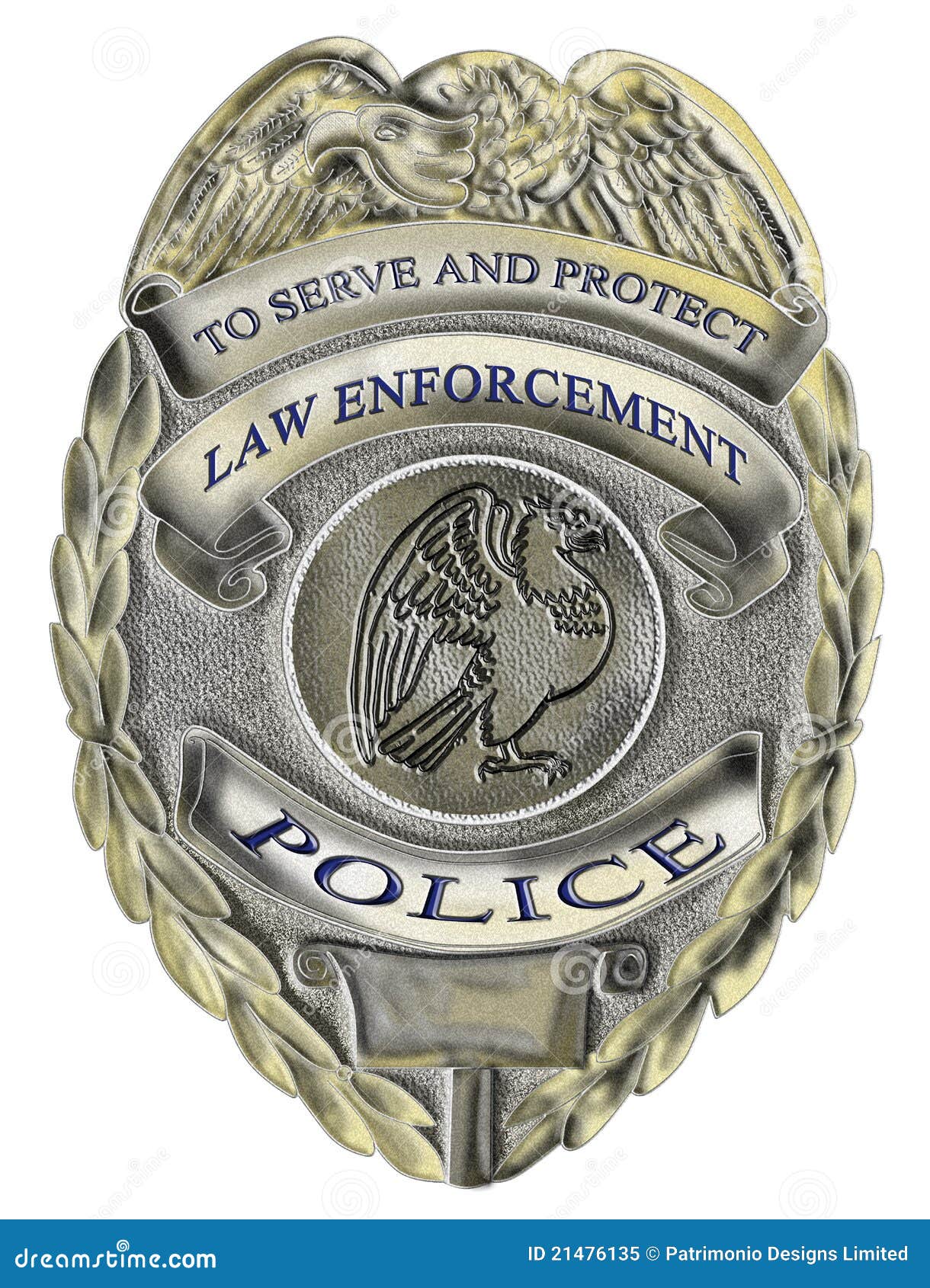 Sheriff Law Enforcement Police Badge Stock Illustration - Illustration ...