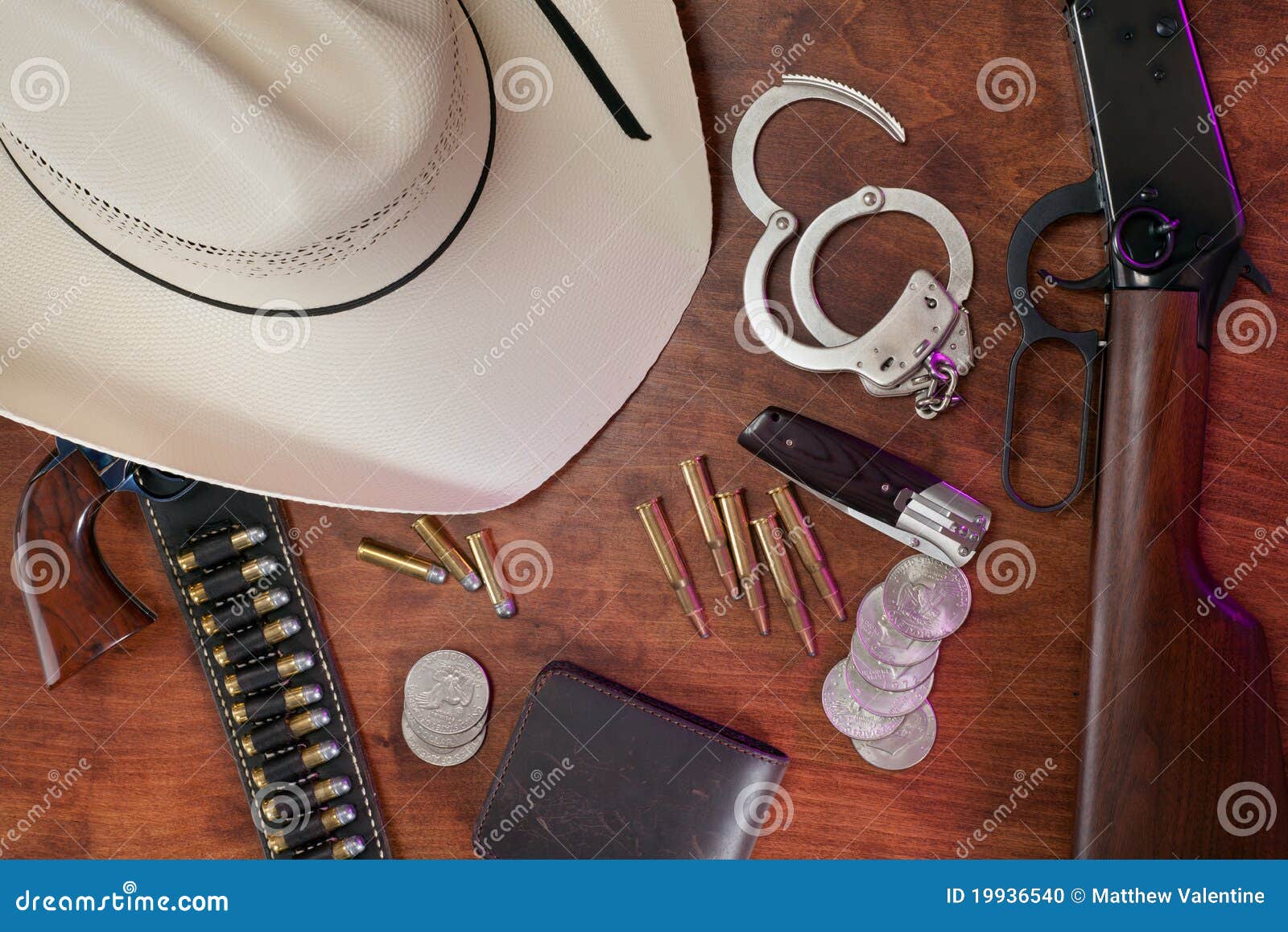 Sheriff s equipment stock photo. Image of cowboy, wallet - 19936540