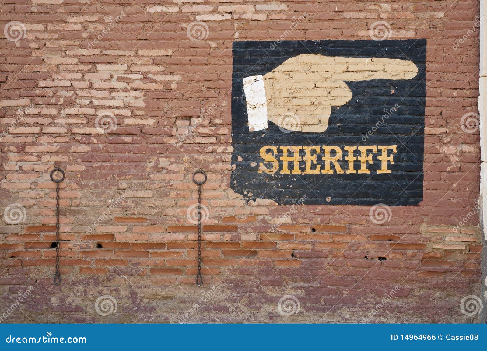 Sheriff sign stock photo. Image of powerful, hand, bricks - 14964966