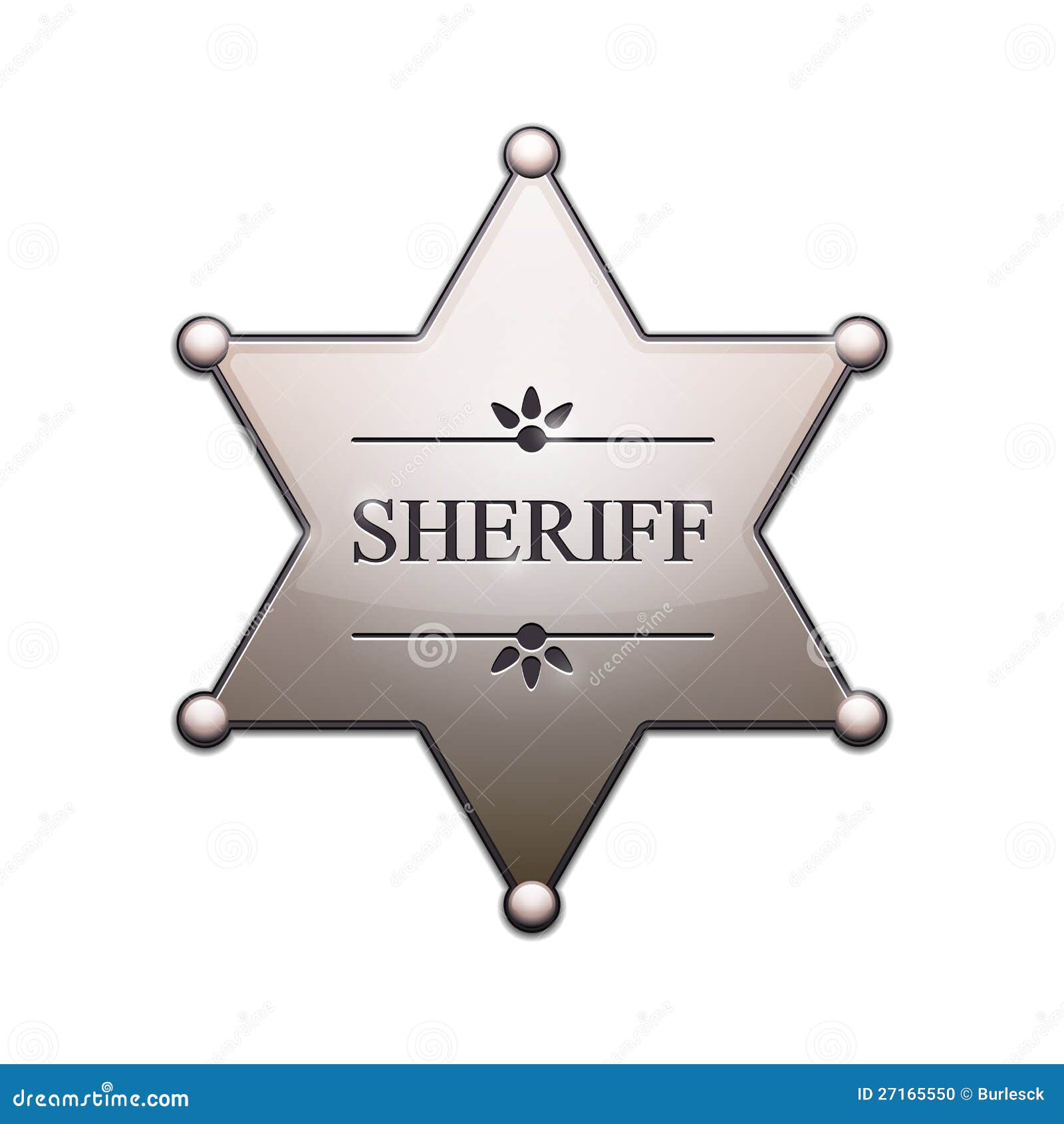 Sheriff Star Symbols - Different Vector Illustrations - Isolated On ...
