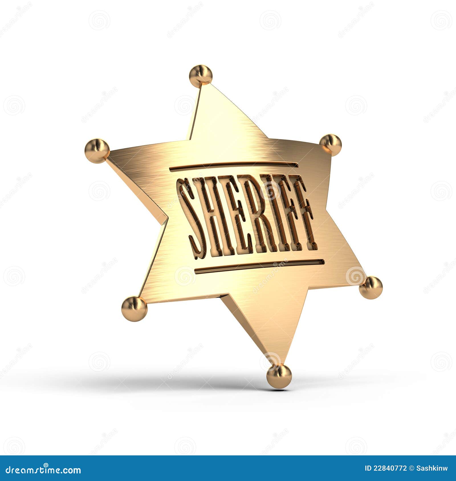 Sheriff star badge stock illustration. Illustration of point - 22840772