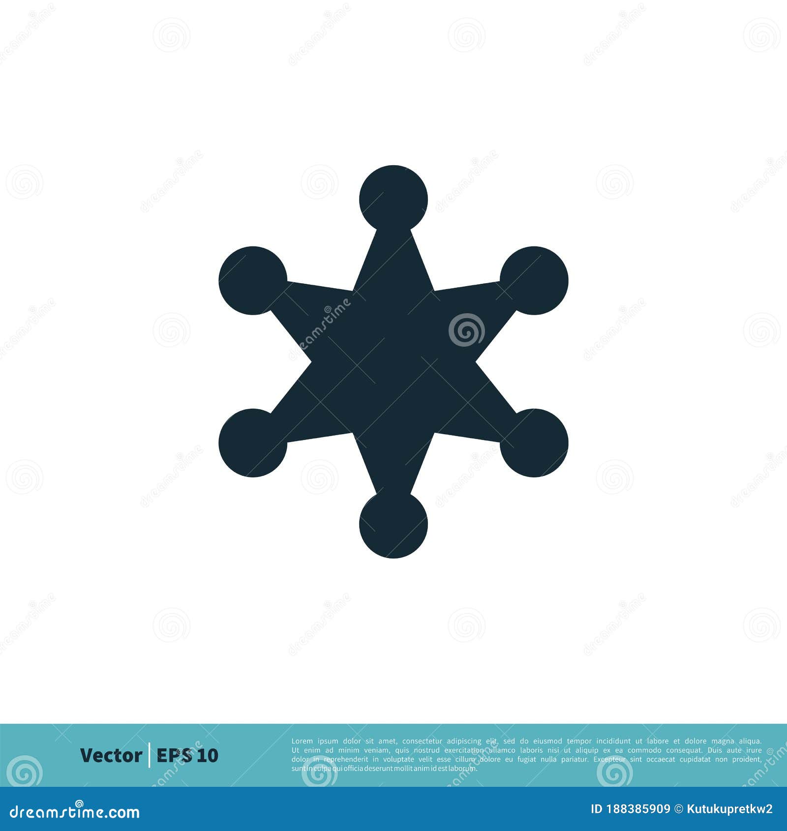 Sheriff Star Badge Icon Vector Logo Template Illustration Design ...