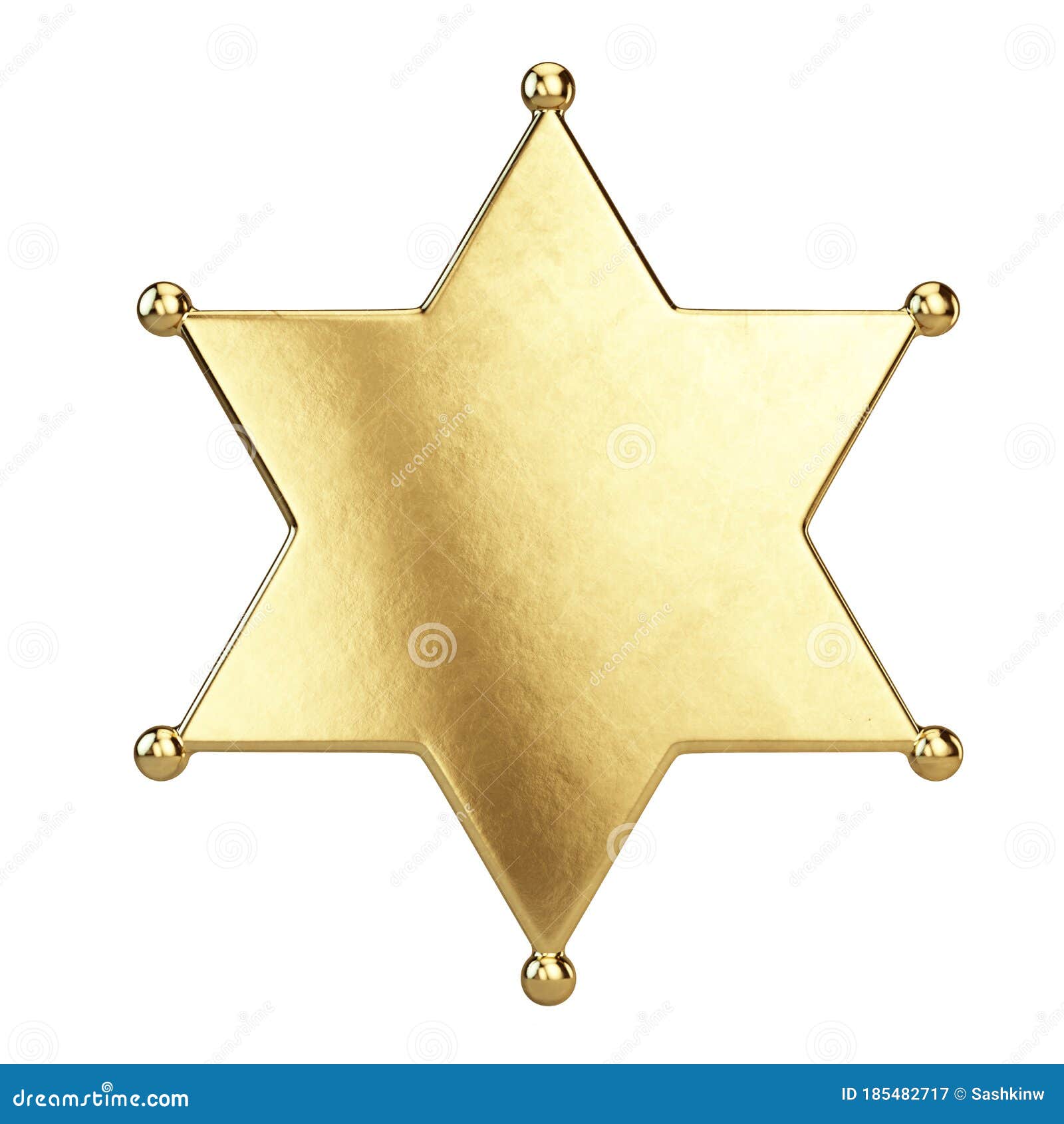 Sheriff Star Badge Isolated on White Background Stock Illustration ...