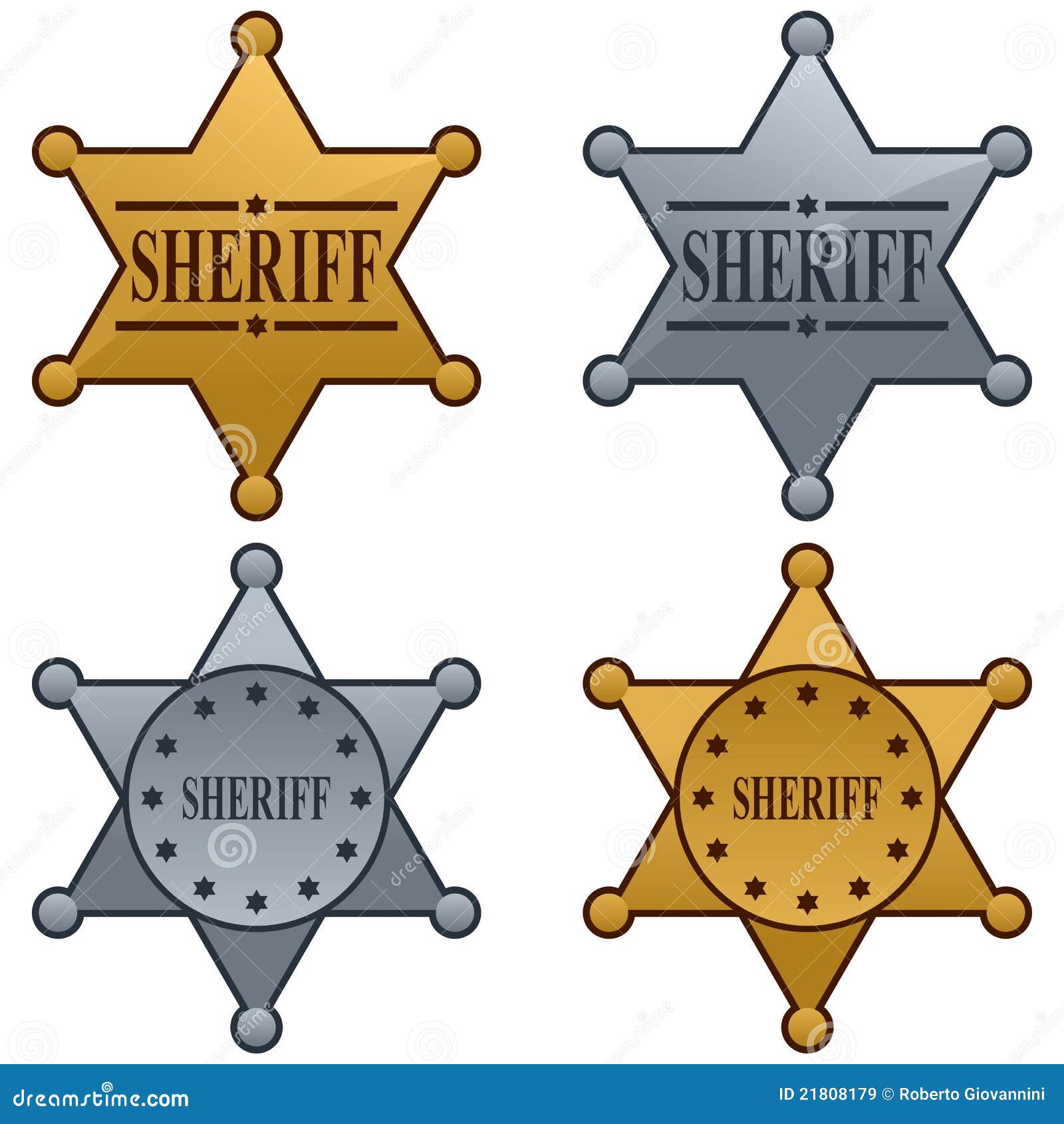 Sheriff Star Badge And Crossed Pistols Cartoon Vector | CartoonDealer ...