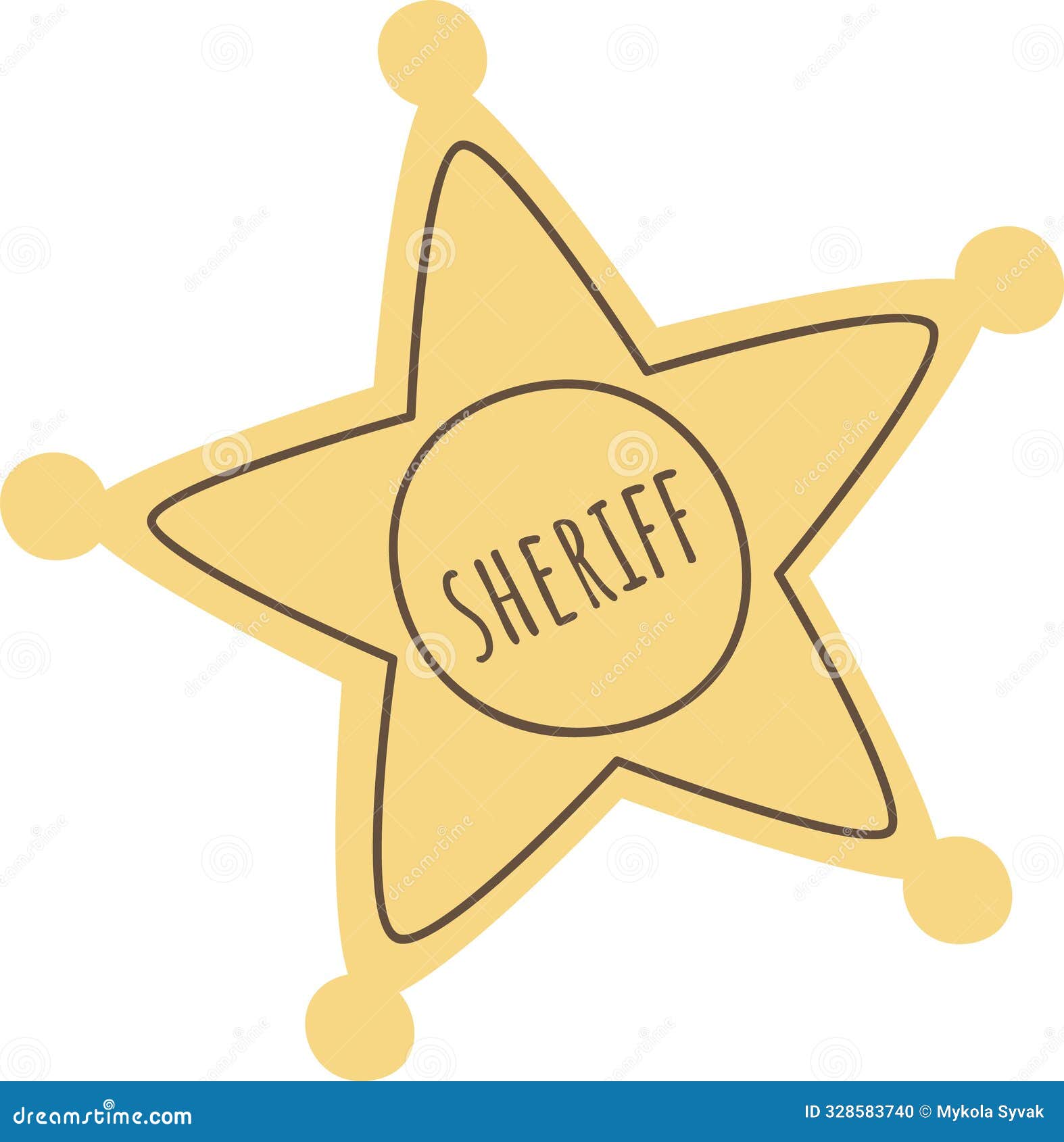 Sheriff Star Badge stock illustration. Illustration of emblem - 328583740