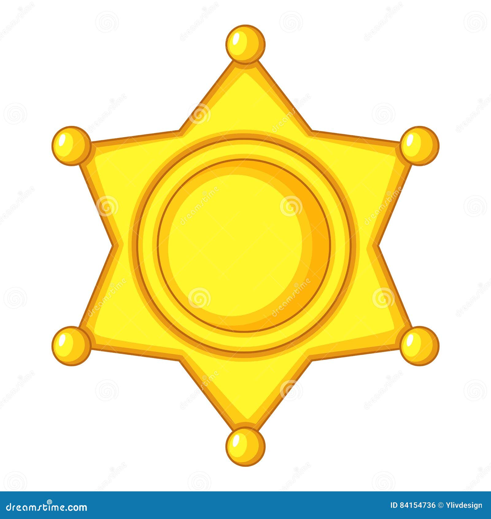 Sheriff Star Icon Cap Icon, Cartoon Style Stock Vector - Illustration ...