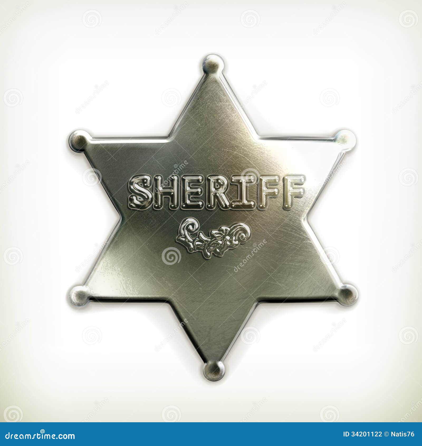 Sheriff star icon stock vector. Illustration of legal - 34201122