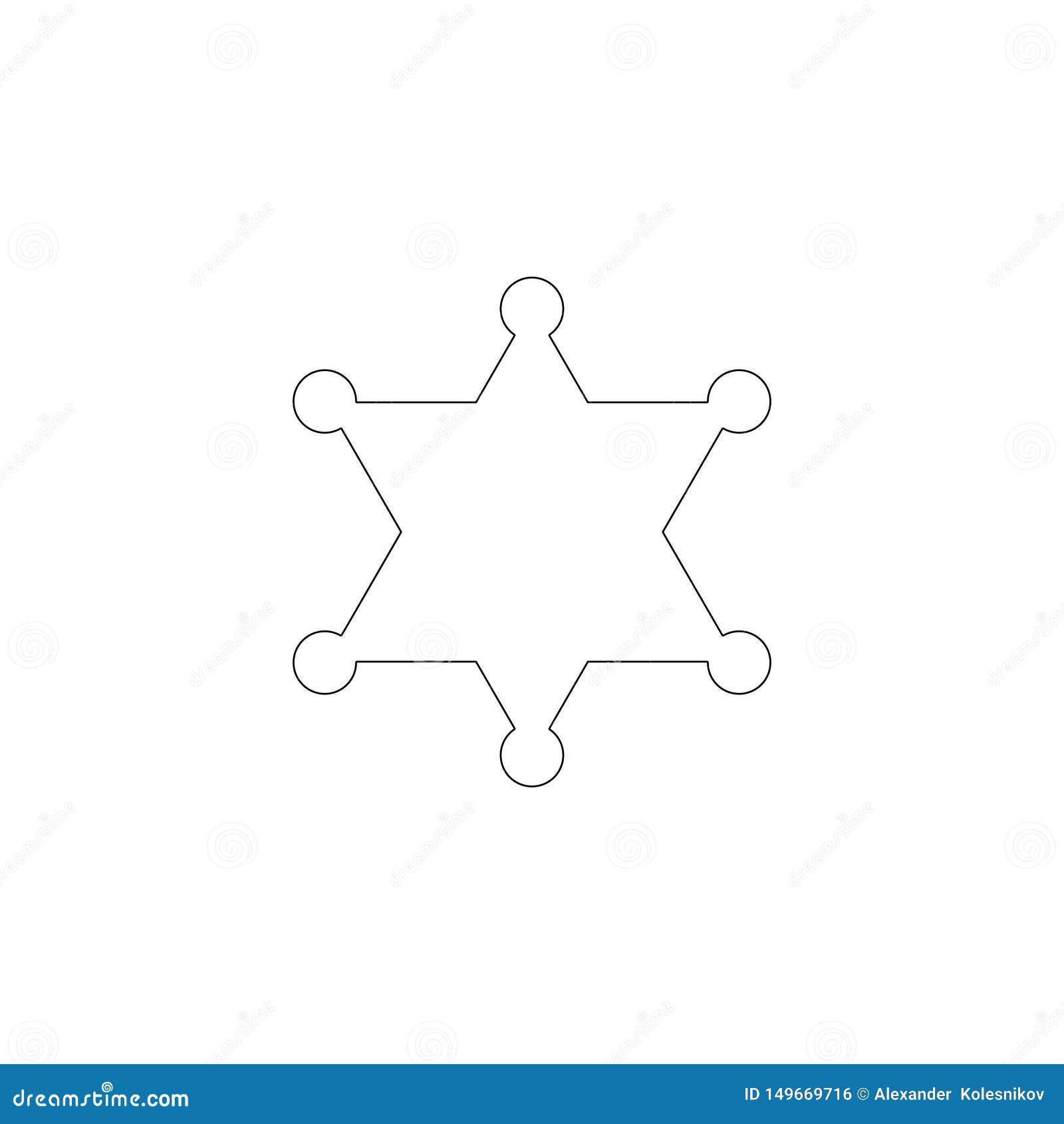 Sheriff Star. Flat Vector Icon Stock Vector - Illustration of ...