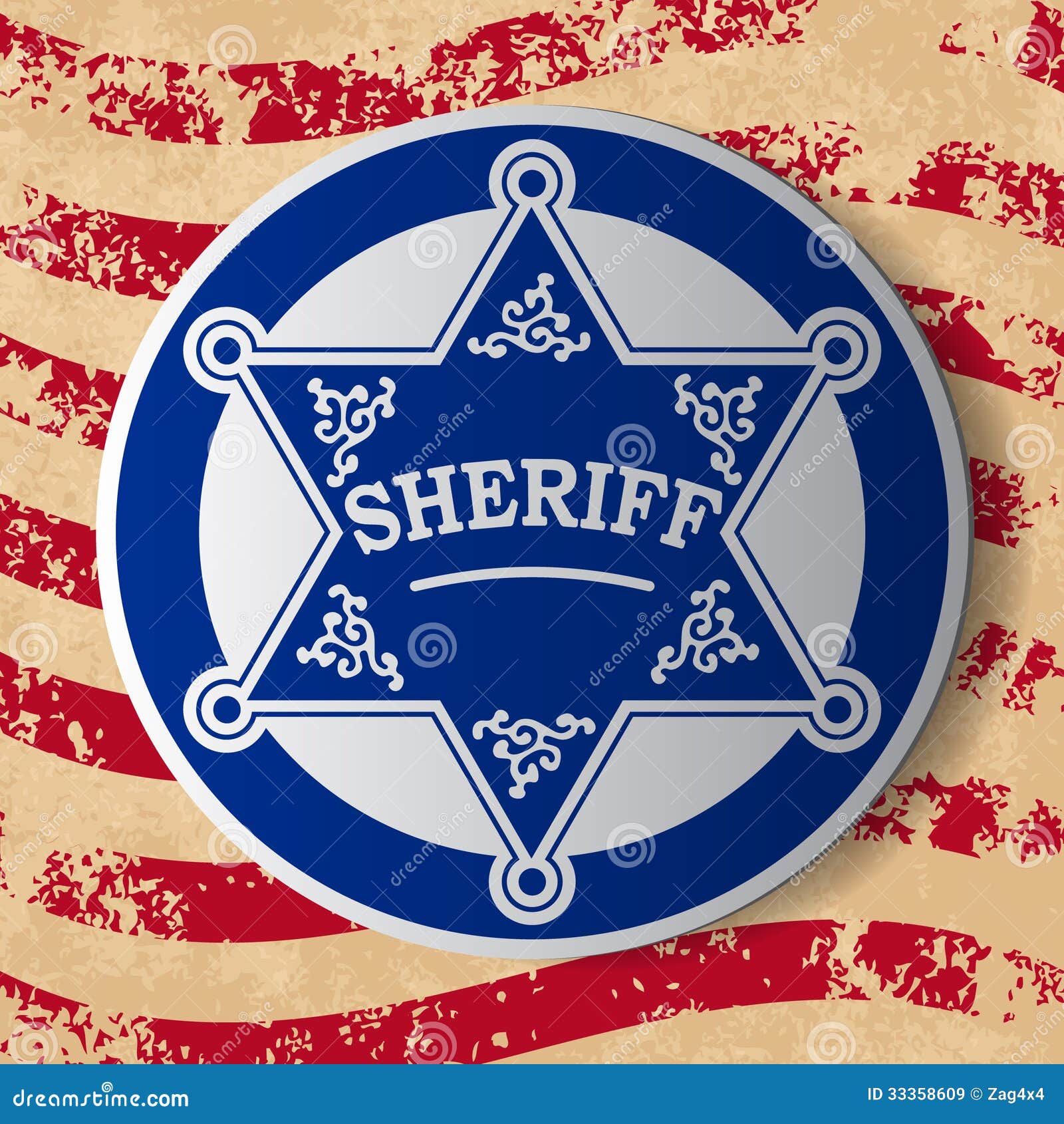Sheriff star stock illustration. Illustration of graphic - 33358609
