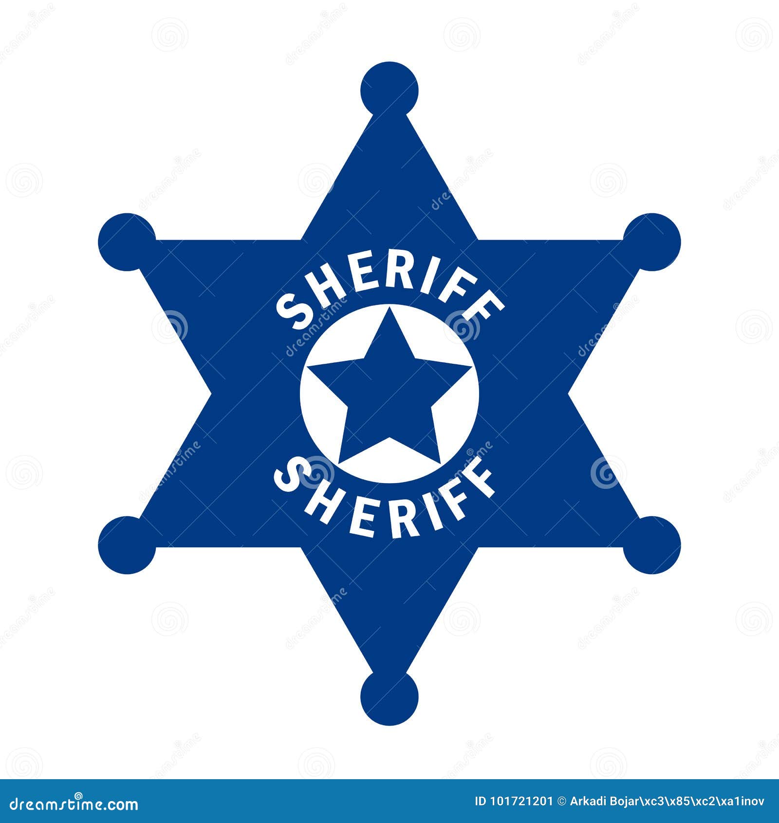 Sheriff Star Vector Pictogram Stock Vector - Illustration of federal ...