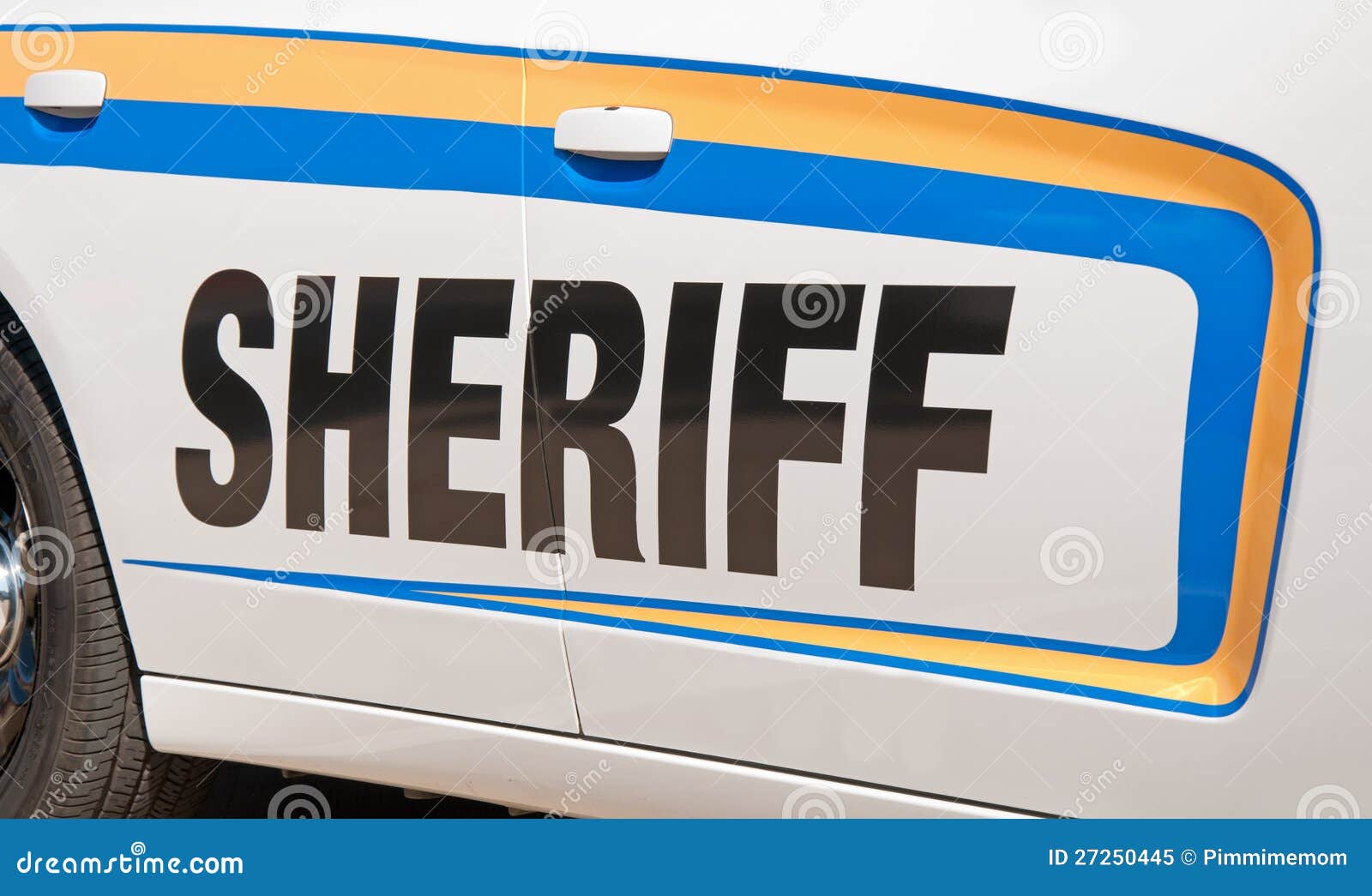 Sheriff Text in Black on Side of a Patrol Car Stock Image - Image of ...