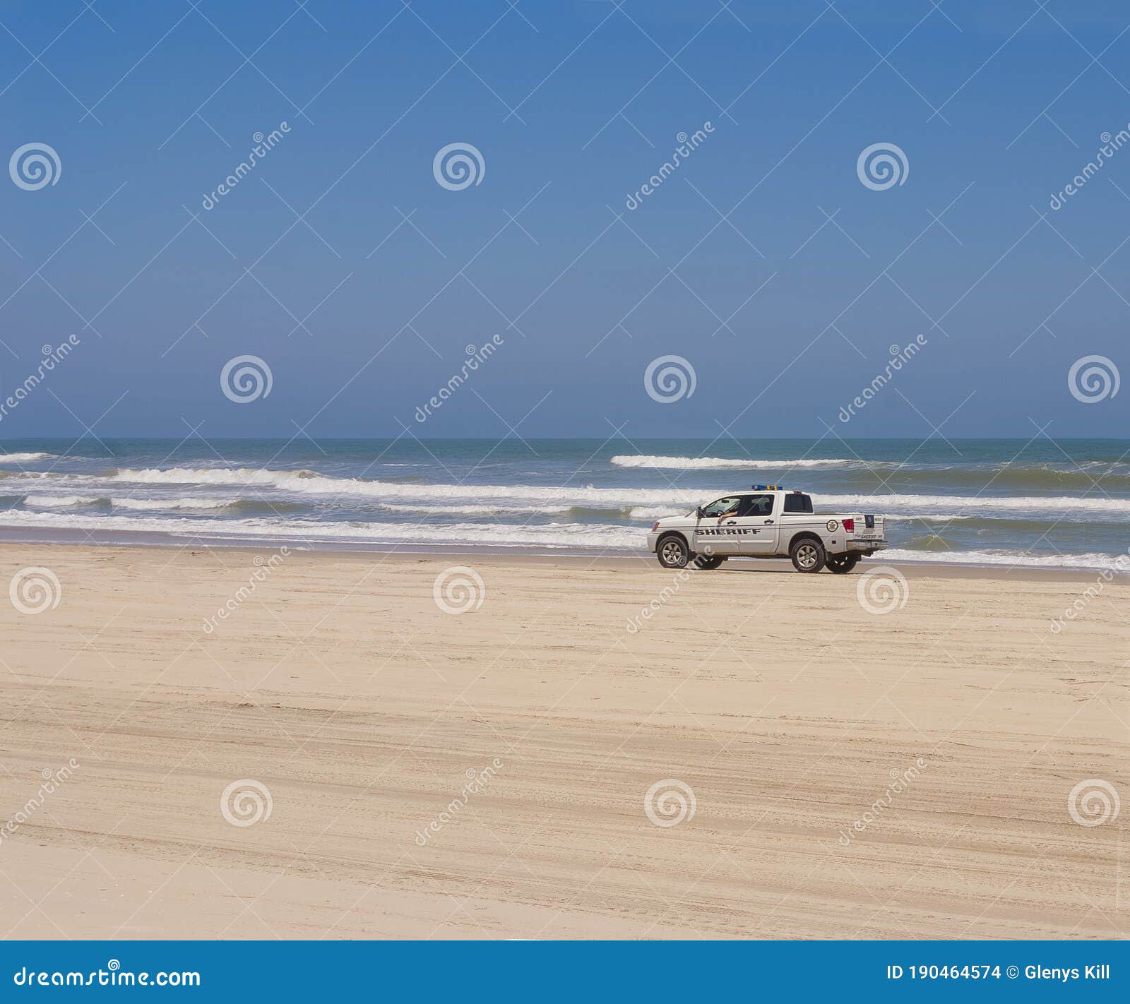 A Sheriffs Car at the Outer Banks. Stock Photo - Image of driving ...