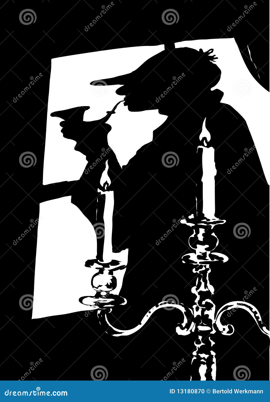 Sherlock Holmes Pointing Cartoon Vector Illustration | CartoonDealer ...