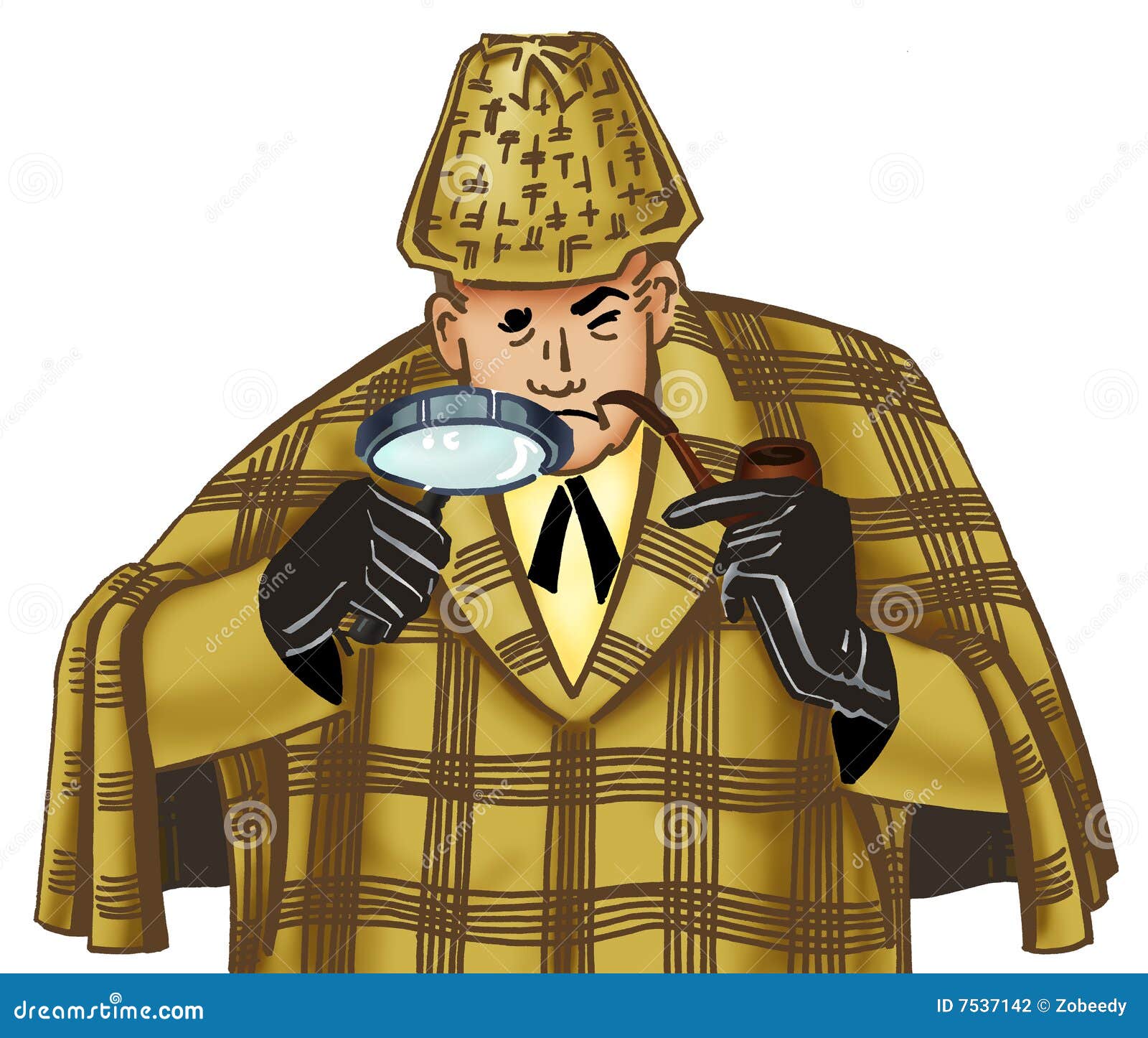 Sherlock Holmes Vector Illustration | CartoonDealer.com #6890294