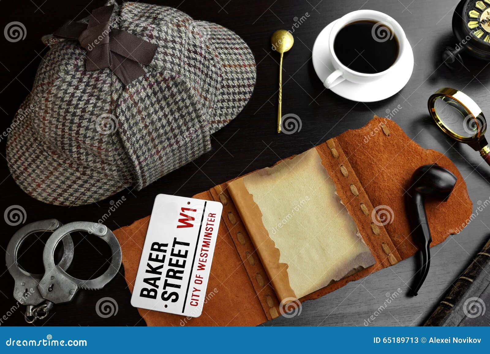Sherlock Holmes Concept. Private Detective Tools Stock Image - Image of ...