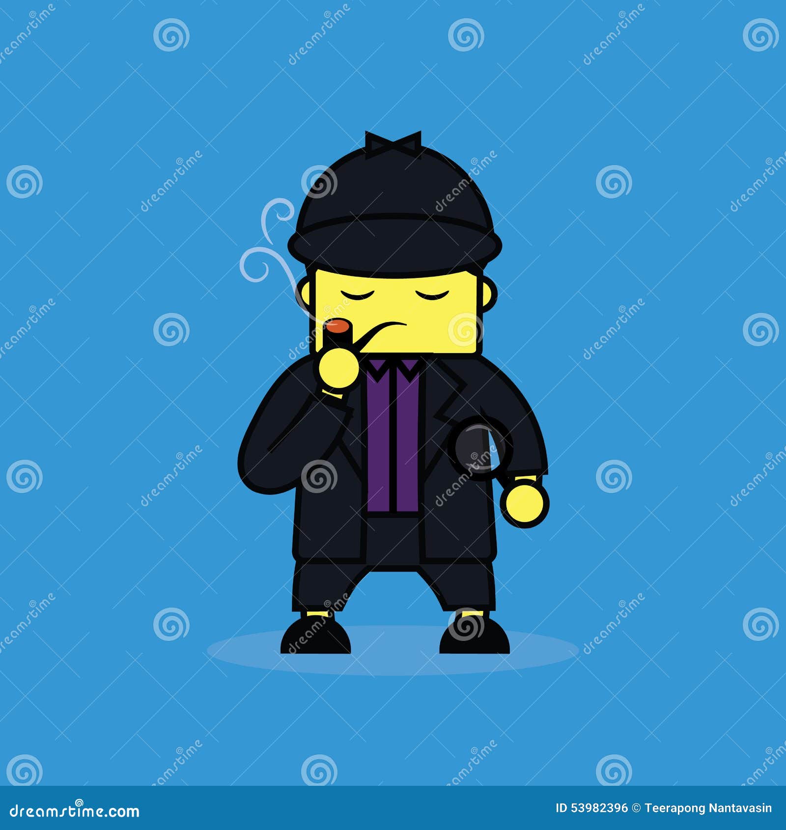 Sherlock holmes. stock illustration. Illustration of character - 53982396