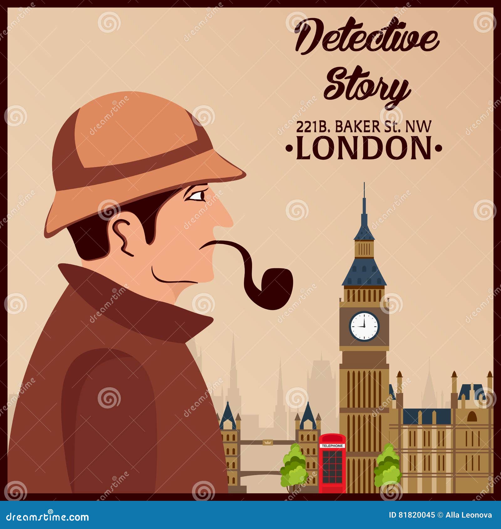 Sherlock Holmes. Detective Illustration. Illustration with Sherlock ... Sherlock Holmes. Detective Illustration. Illustration with Sherlock ...
